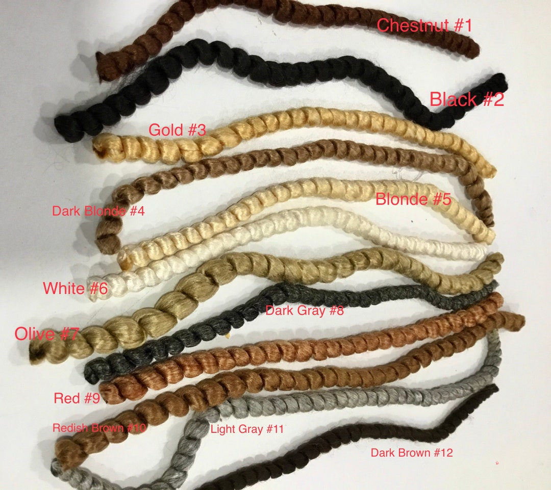 Spiral Curled Doll Hair Ready to Use High Quality-natural Colors Doll ...