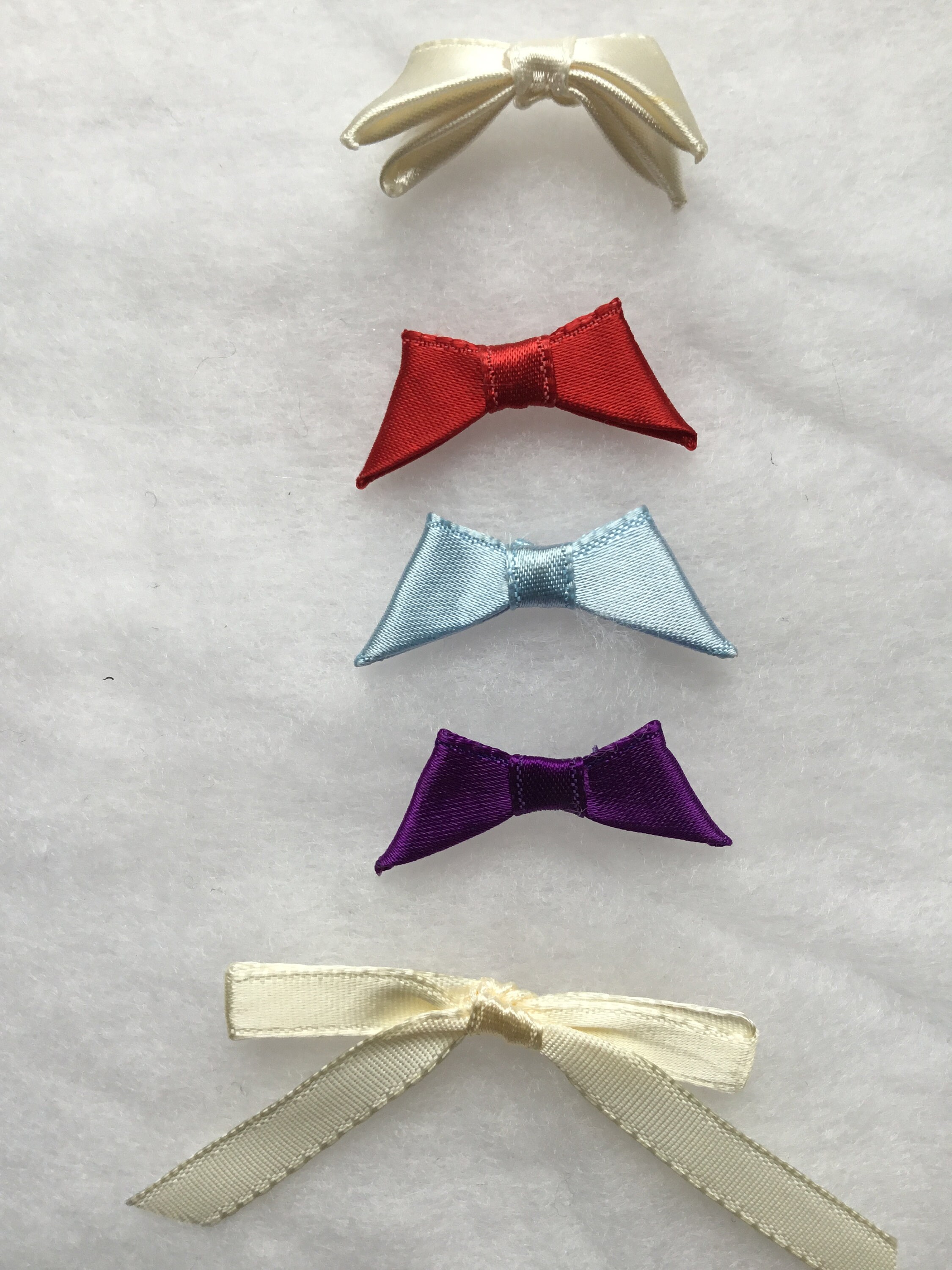 Vintage 12 Count Pack Tiny Satin Ribbon Bows Color - Etsy