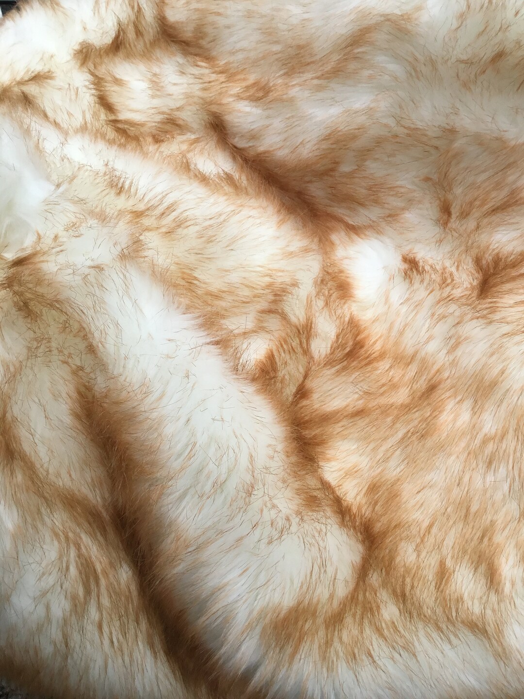 Vintage Faux Fur Copper Color Tipped 1/2 Yd High Quality Long Fur-white ...
