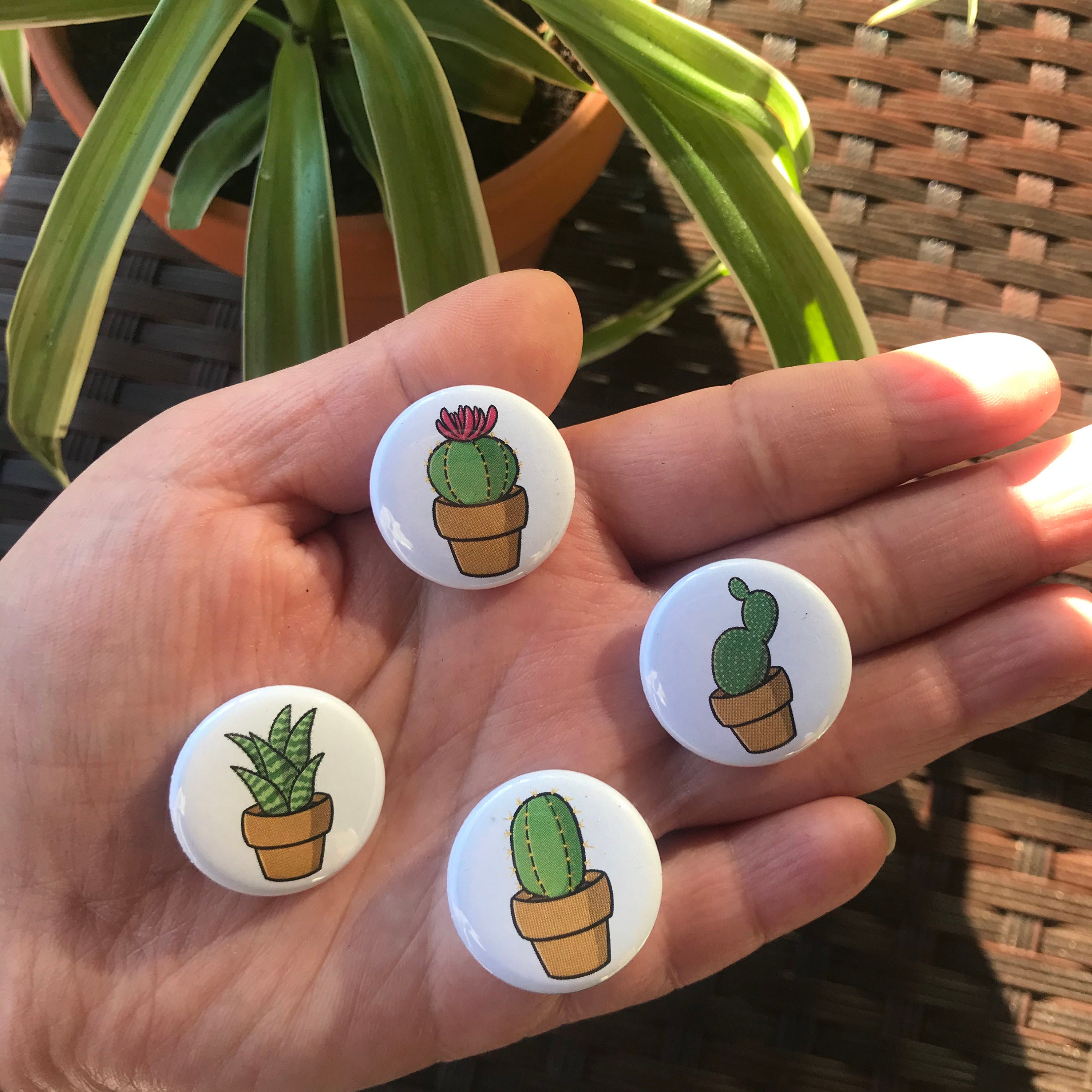 Colección Cactus Pinback Button 4-Pack | Etsy