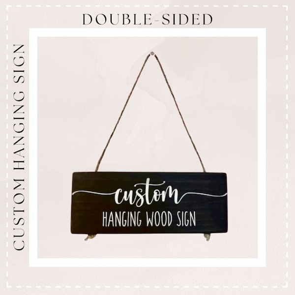 Custom Two Sided Wooden Sign - Etsy