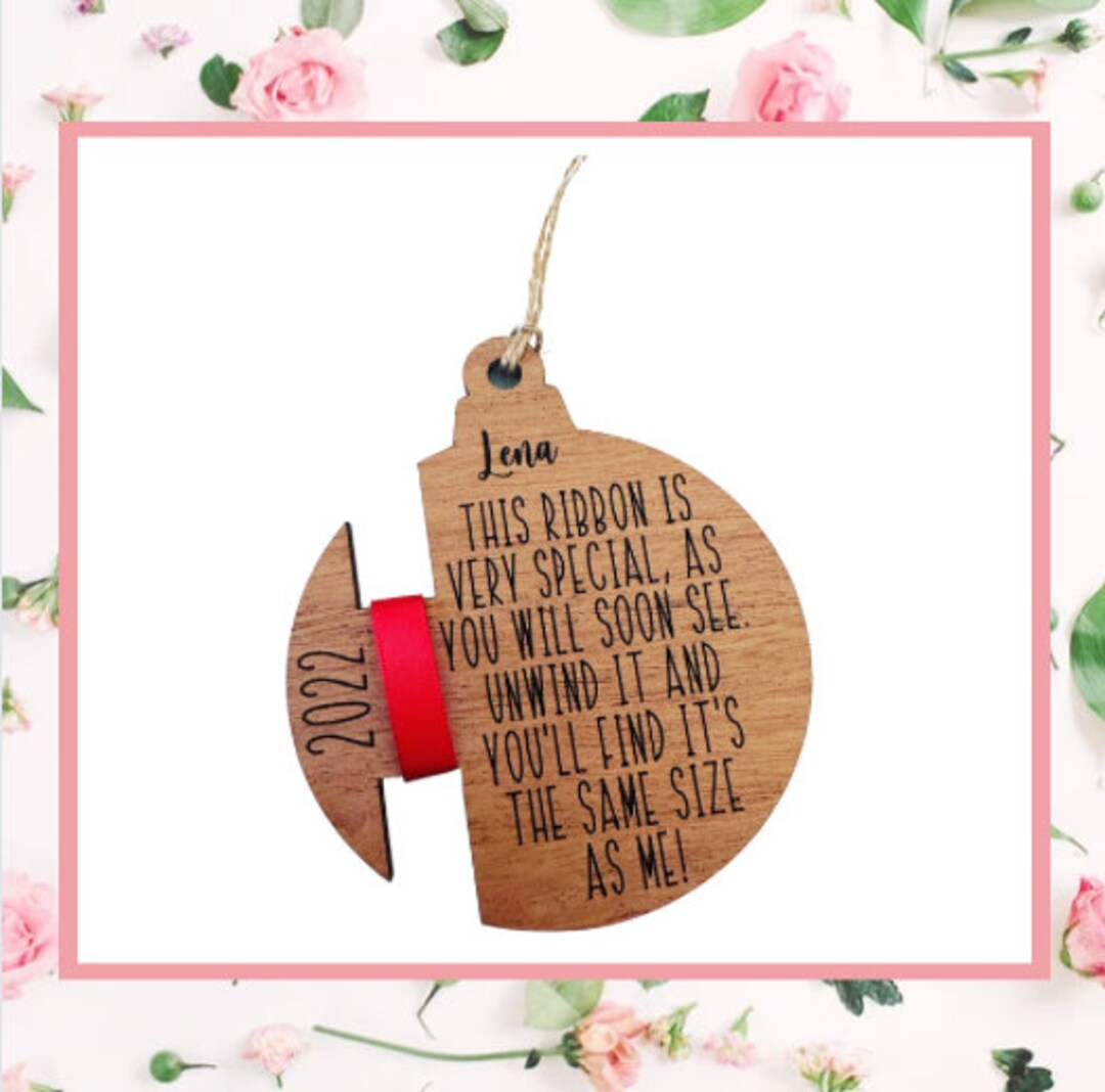 Ribbon Growth Ornament Custom Ornament Custom Engraved Child Growth ...