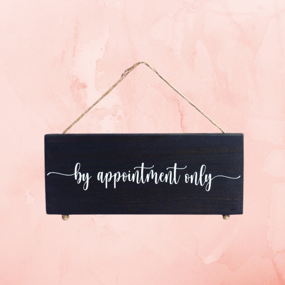 By Appointment Only Hanging Sign Office Sign Appointment - Etsy Sweden