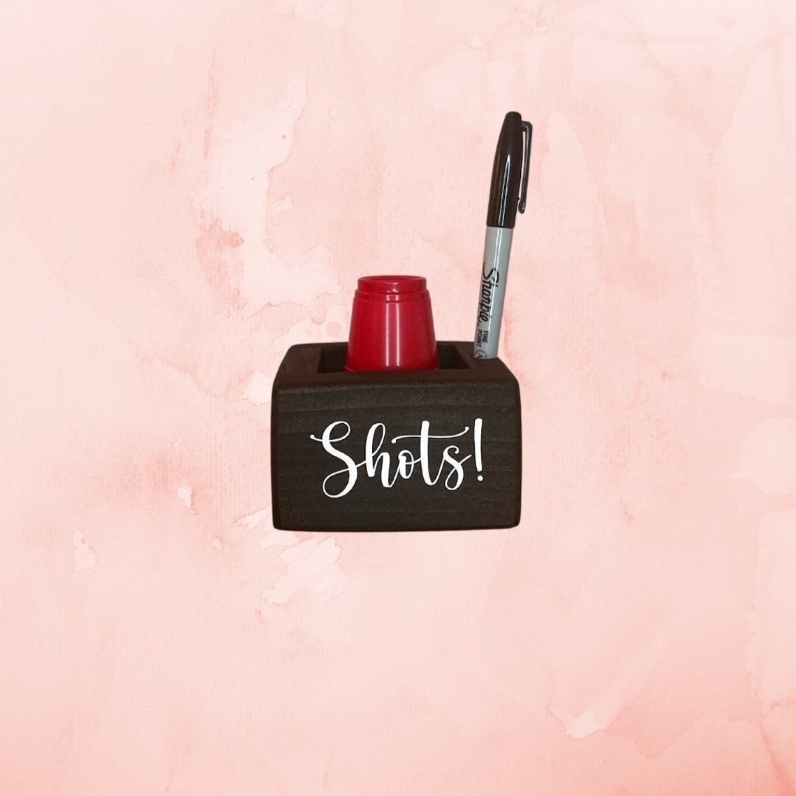 Shot Cup Holder Mark Your Cup and Drink up Shot Holder | Etsy