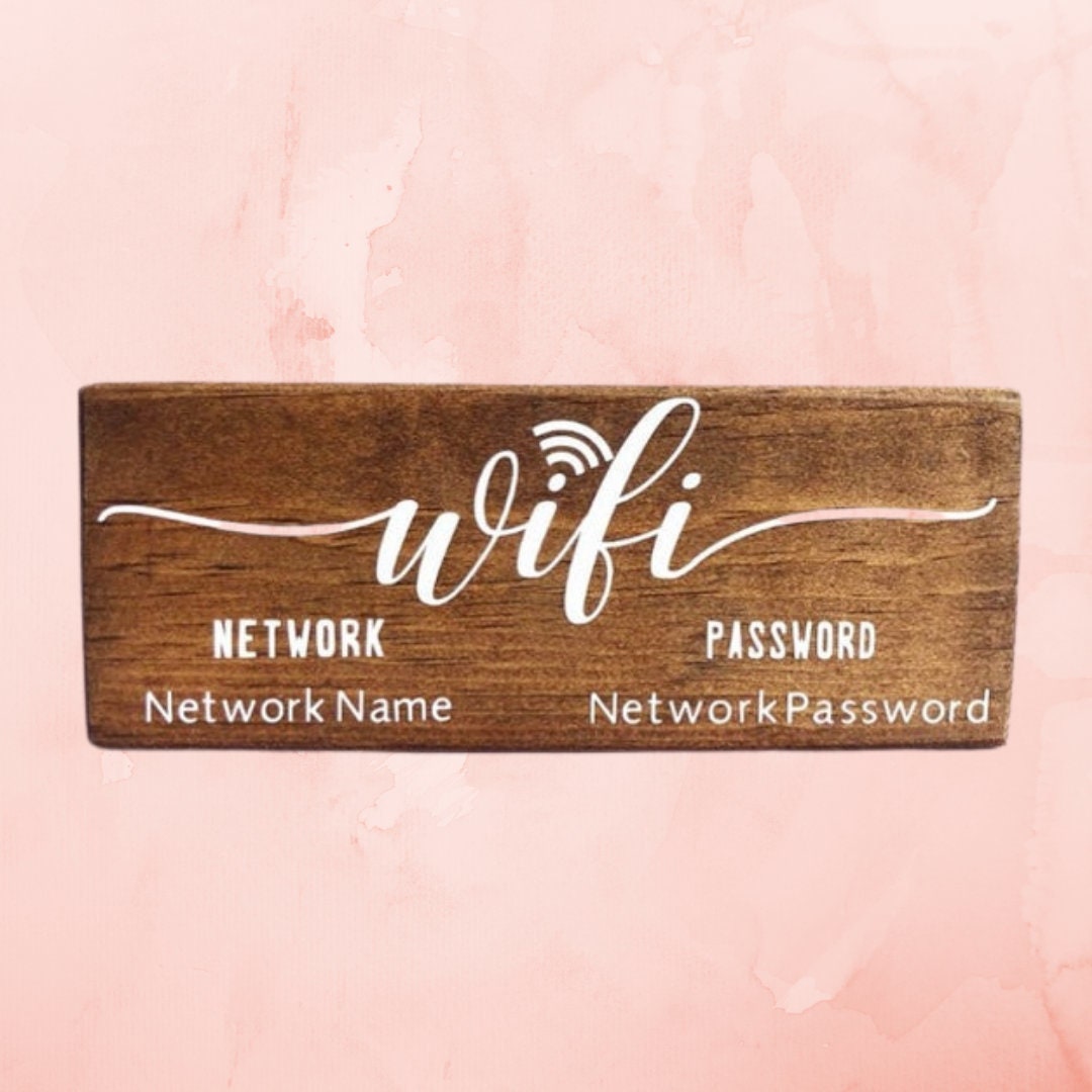 Custom Wifi Sign Home Decor | Etsy