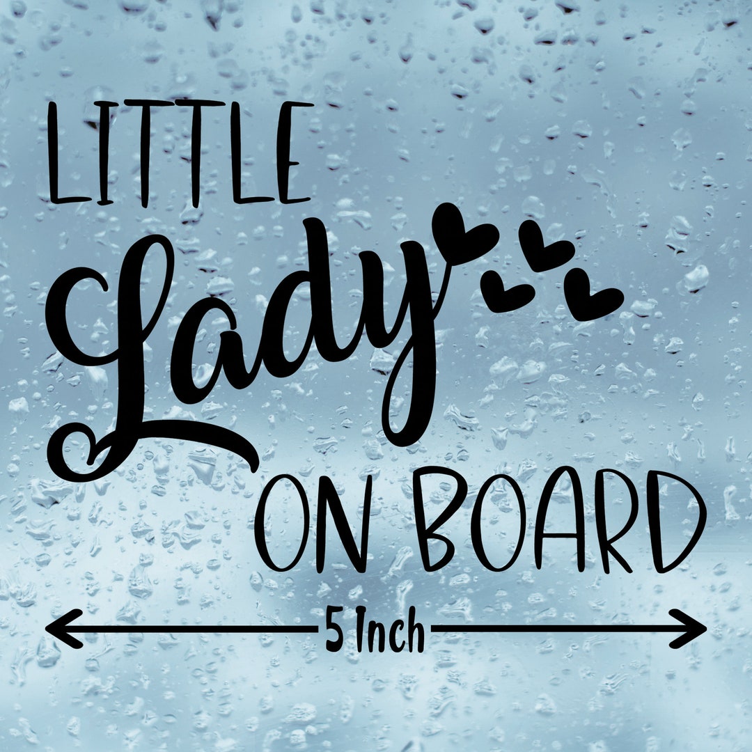Little Lady on Board Vinyl Sticker, Car Stickers, Camper-van Stickers ...