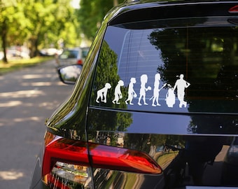 Evolution of a Golfer Car Window Decal - Etsy