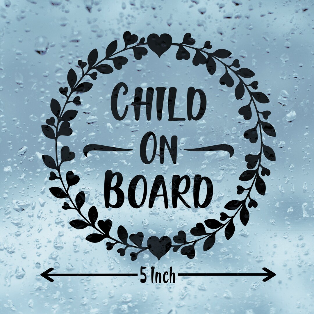 Child on Board Vinyl Sticker, Car Stickers, Camper-van Stickers, Vinyl ...