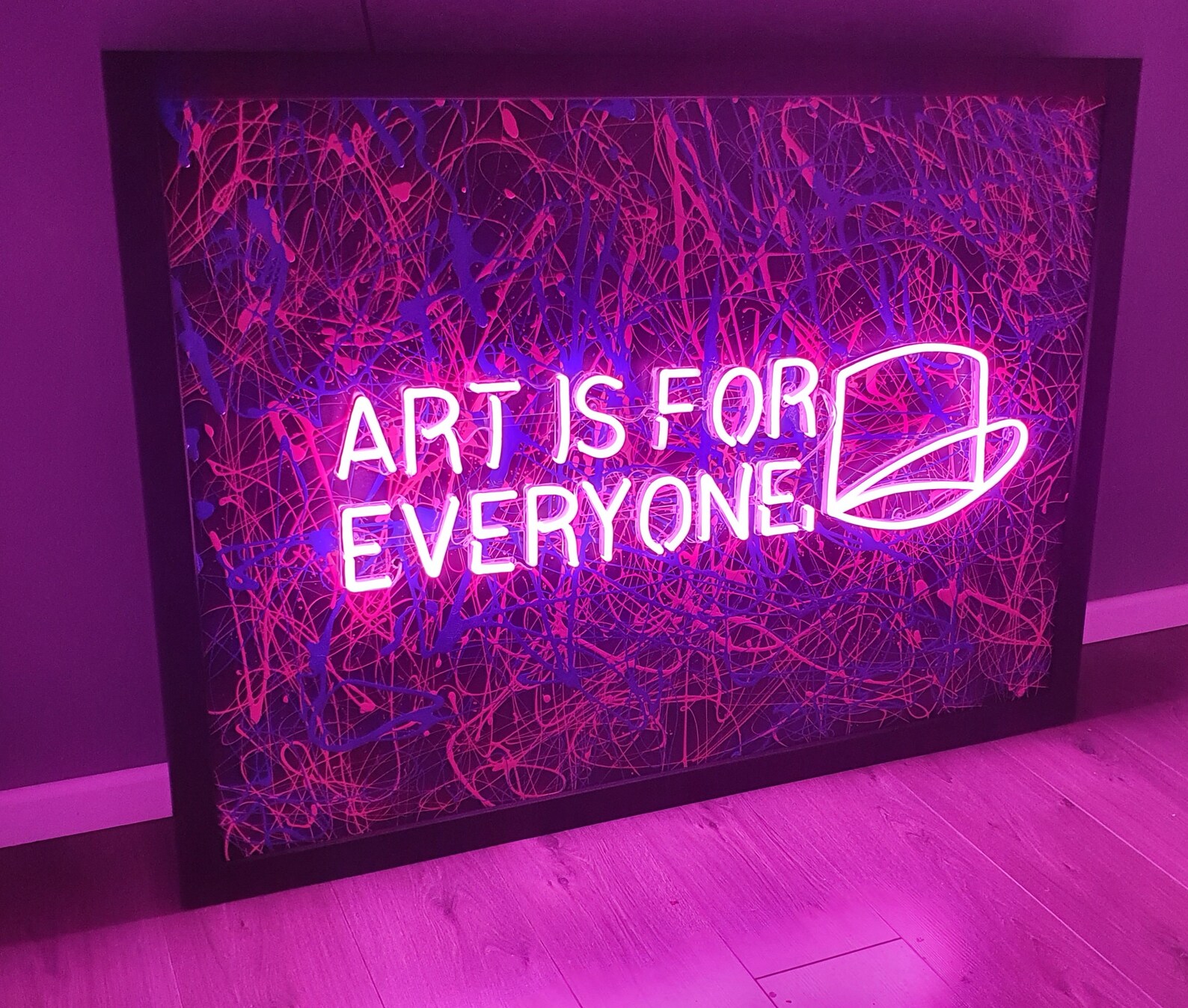 Art is for Everyone Neon Painting. Abstract Painting, Jackson Pollock ...