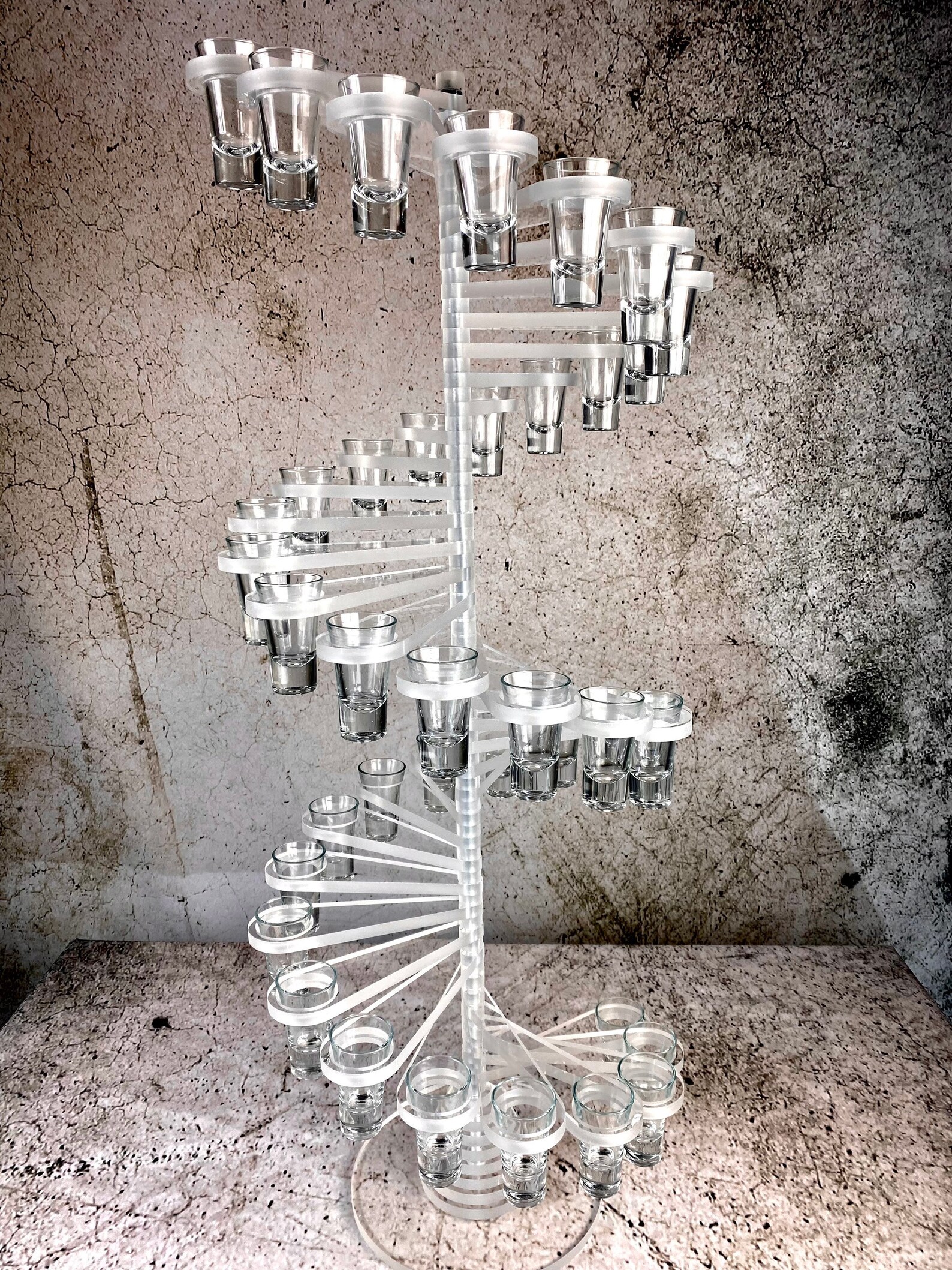Acrylic Spiral Shot Glass Stand: Wedding Dessert Display (20/40 Shots ...