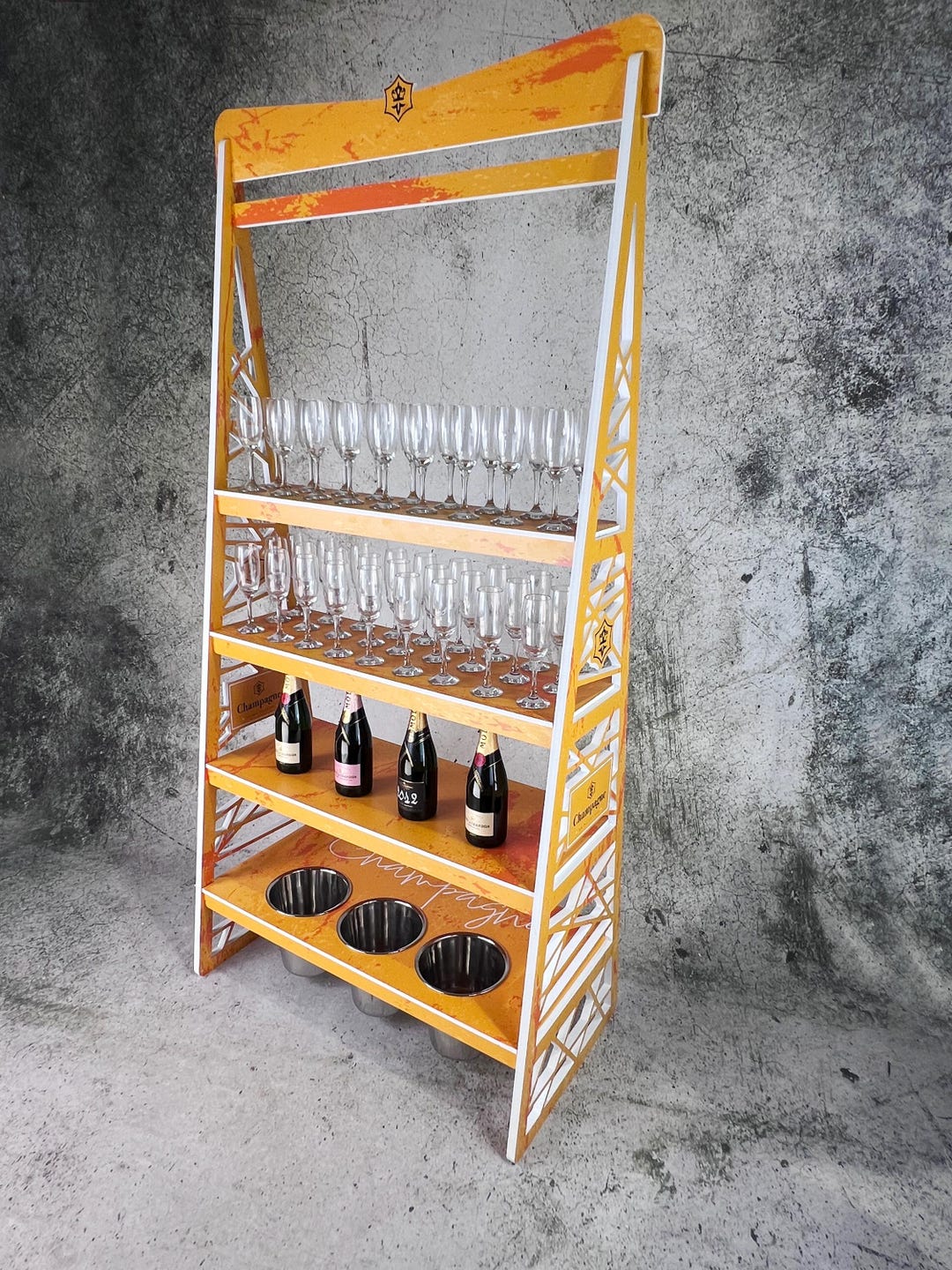 Champagne Shelf, Flute Shelf, Champagne Stand, Champagne Wall ...
