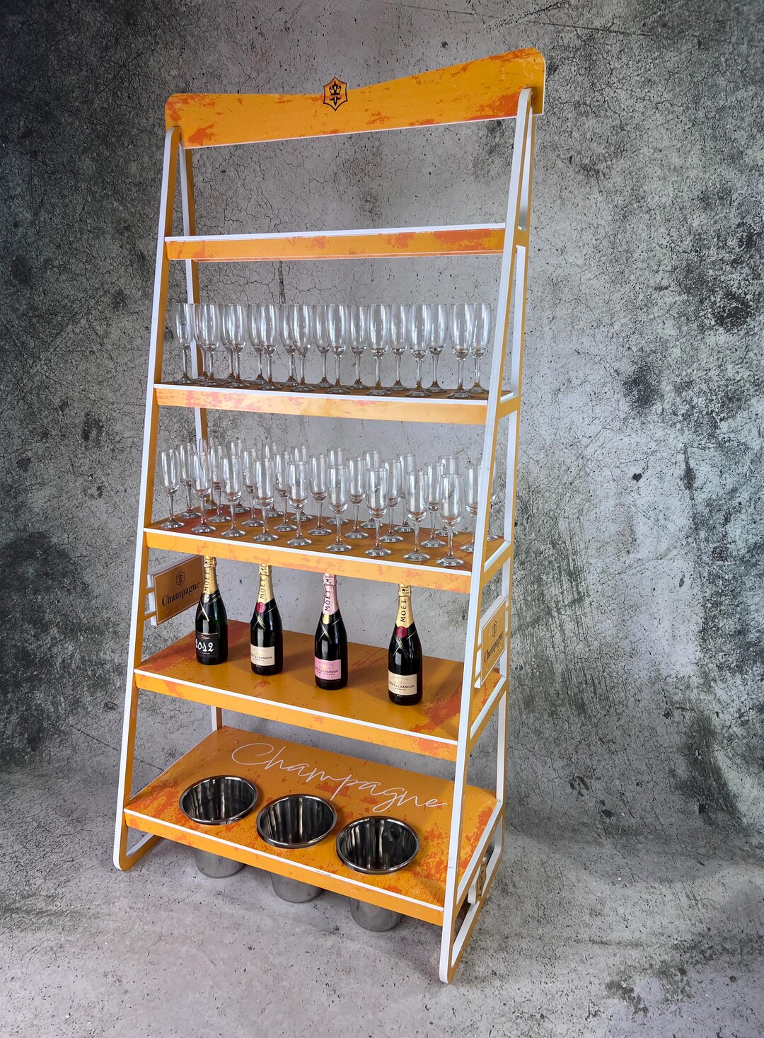 Champagne Shelf, Flute Shelf, Champagne Stand, Champagne Wall ...