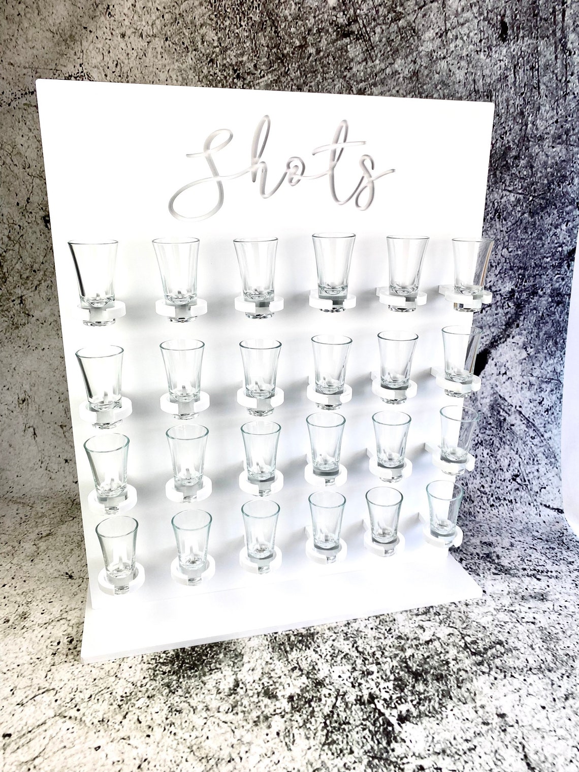 Shot Wall Shot Stand Shots Wall Various Size Options. White - Etsy Canada