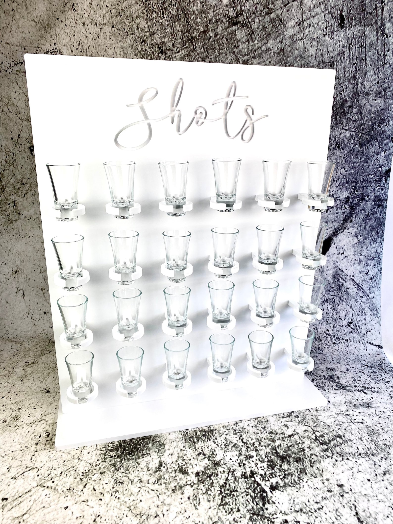 Shot Wall Shot Stand Shots Wall Various Size Options. White - Etsy Canada
