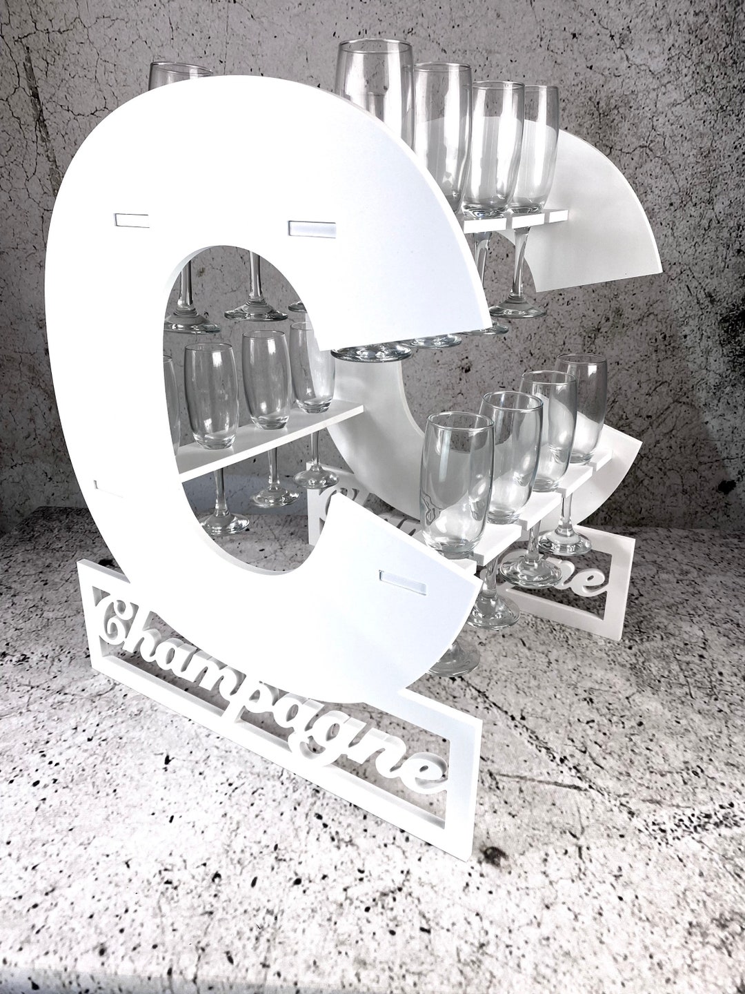 Champagne Ladder, in the Shape of Letter C. Champagne Cart Prosecco ...