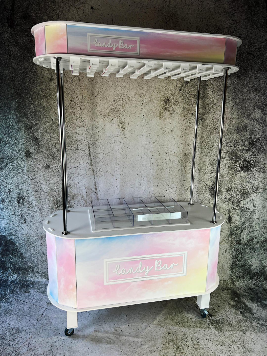 Collapsible Candy Cart: Round End Dessert Bar, Multipurpose Display - Etsy