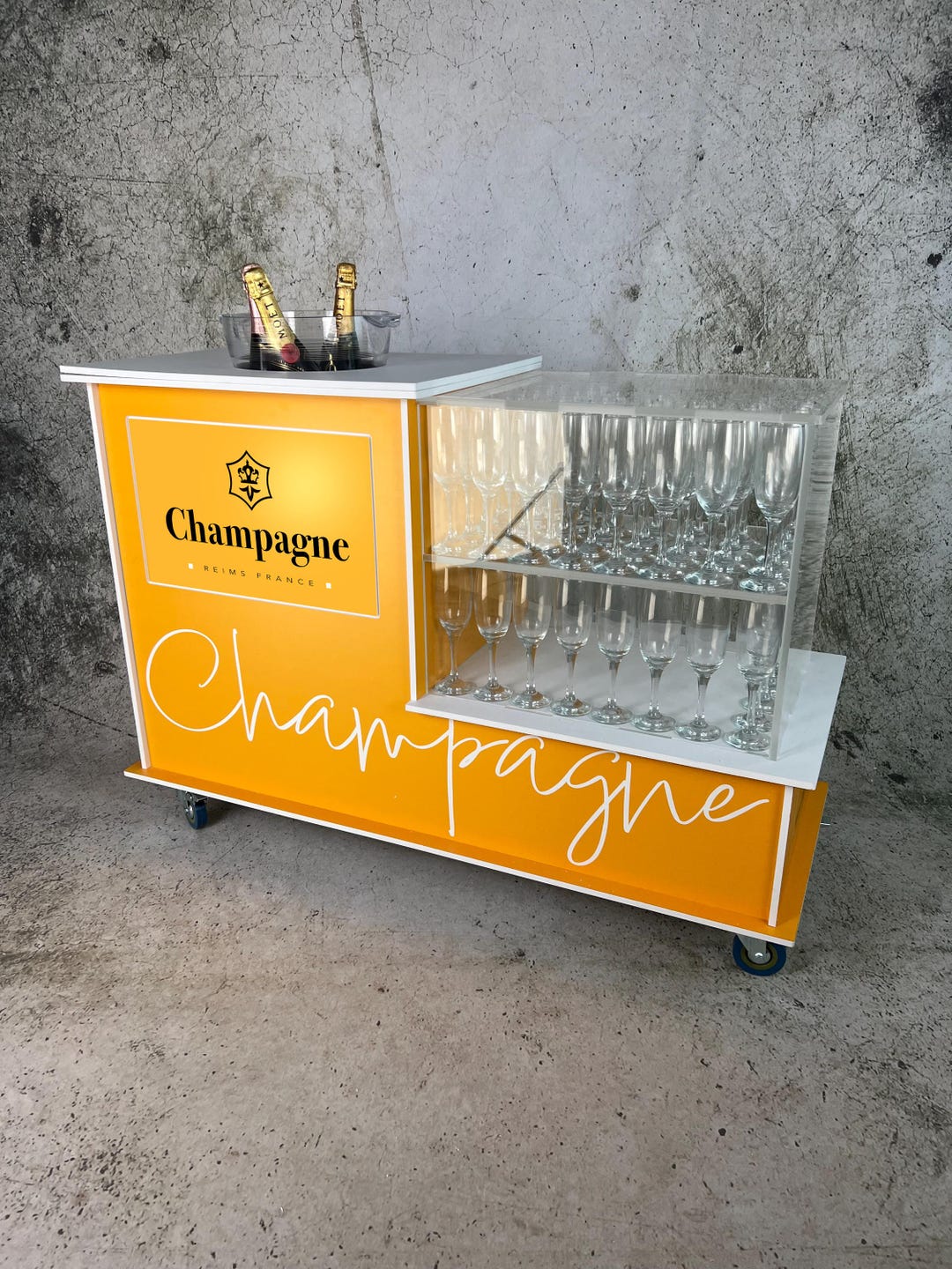 Champagne Cart ,drinks Cart, Champagne Bar. Vendor Kiosk, Holds 80 ...