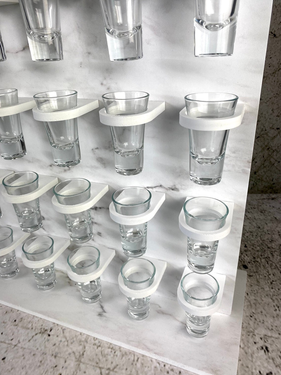 Shot Wall Shot Stand Shots Wall Various Size Options. White - Etsy