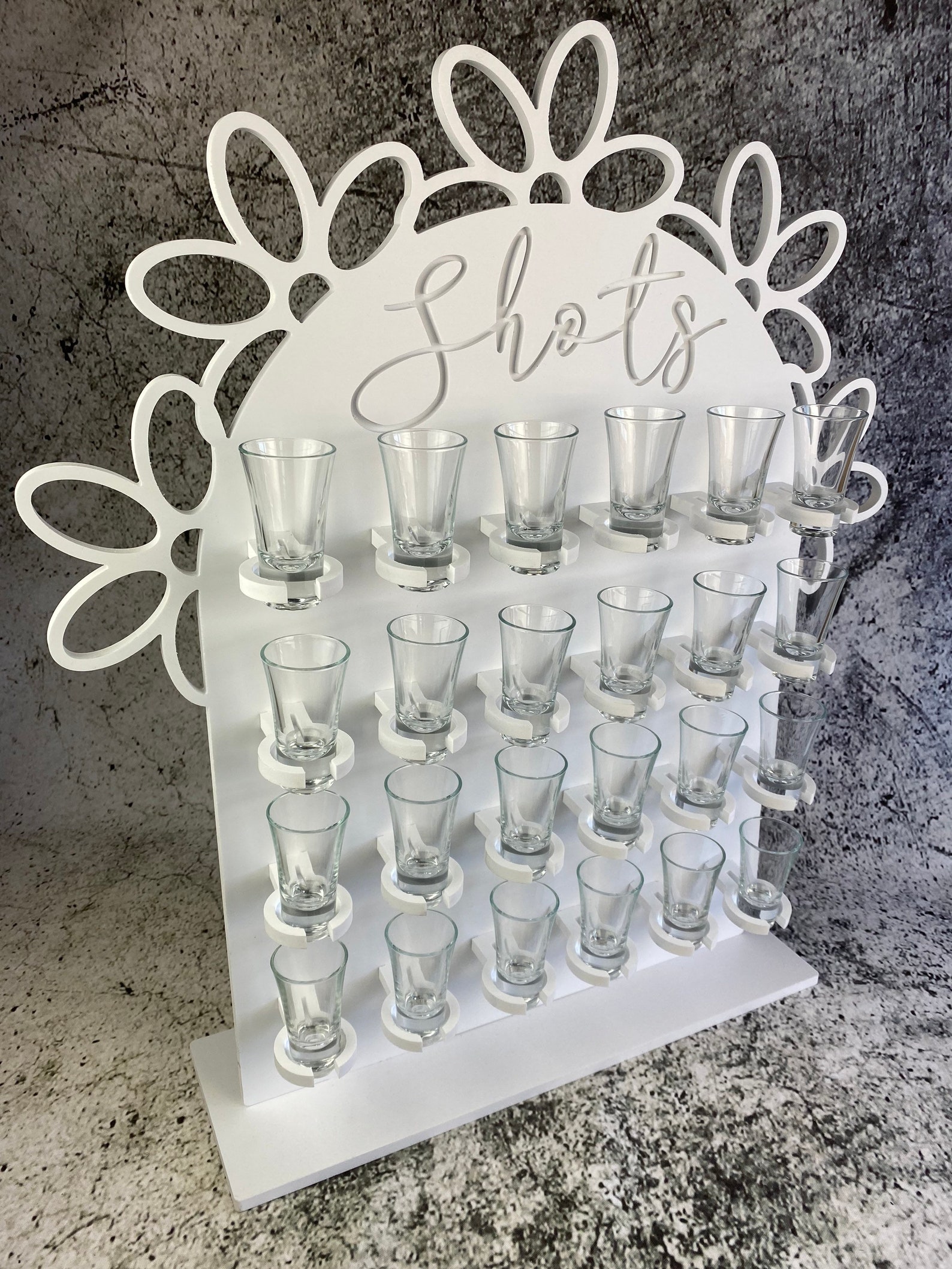 Shot Wall Stand Shot Stand White 10mm Waterproof Plastic. - Etsy