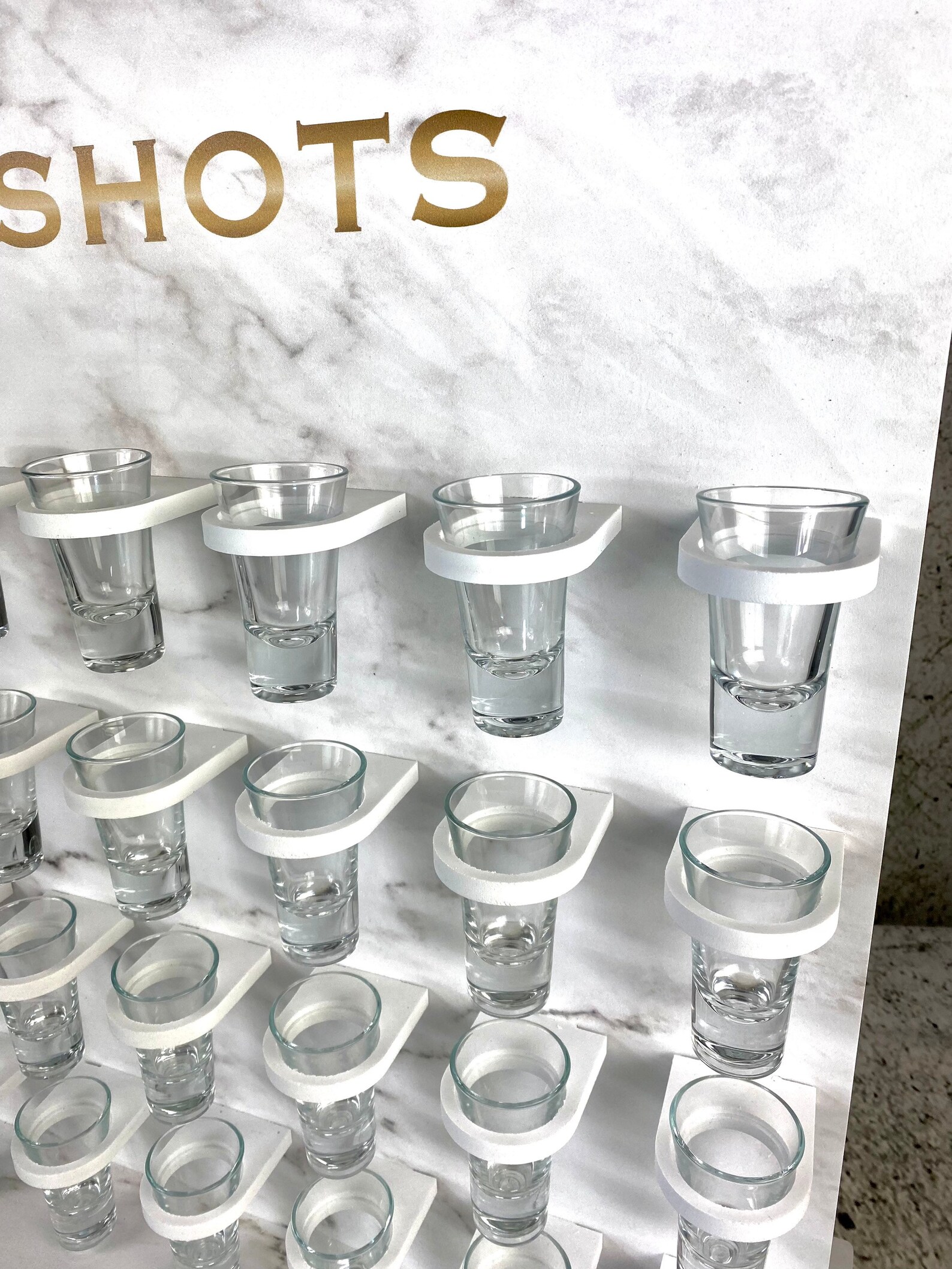 Shot Wall Shot Stand Shots Wall Various Size Options. White - Etsy
