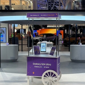 Custom Cart. Branded Cart Floorstanding 6.7ft Tall. Fully Branded With ...