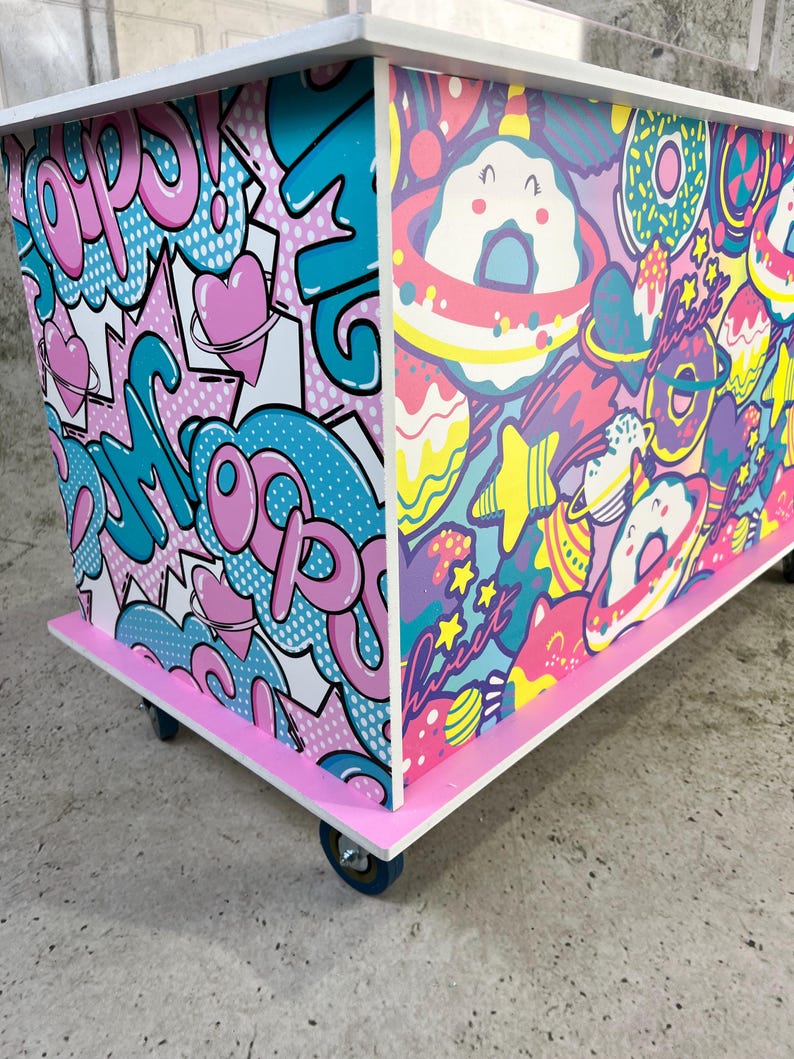Transportable Vendor Cart: 4ft Wide Display Bar With Clear Box - Etsy