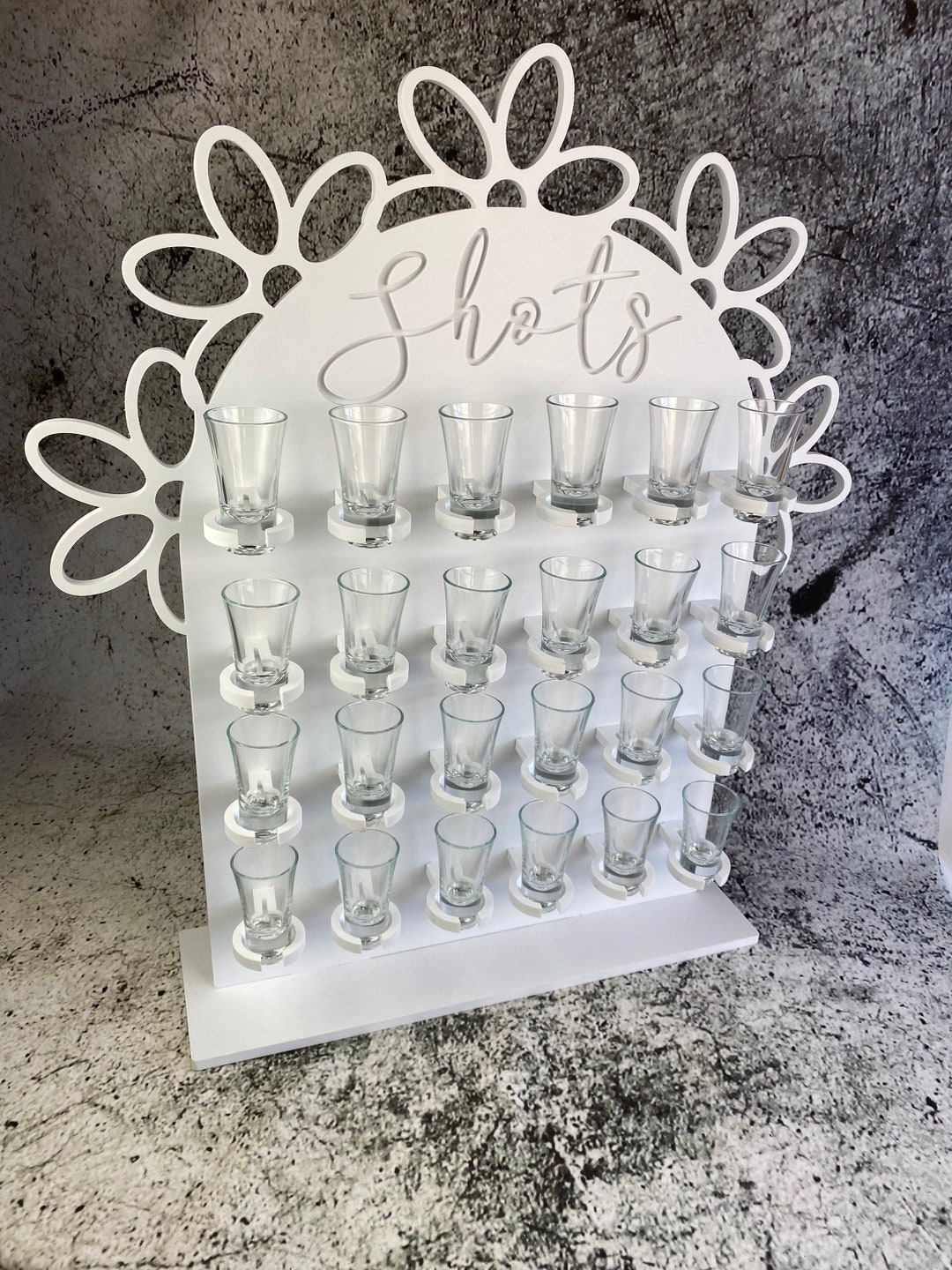 Shot Wall Stand, Shot Stand White 10mm Waterproof Plastic. Flower Edge ...