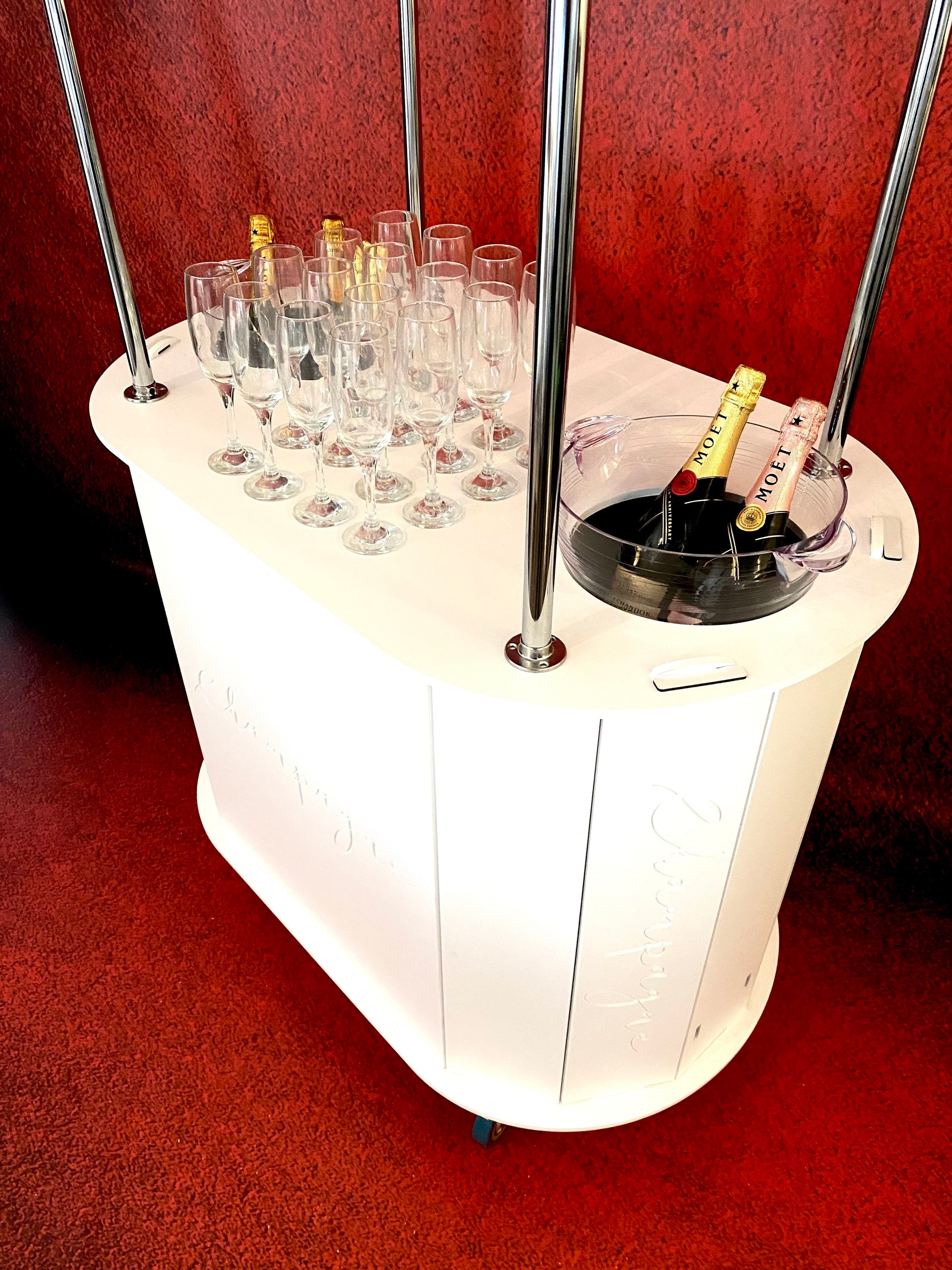 Champagne Cart Drinks Cart Candy Cart Made From White | Etsy