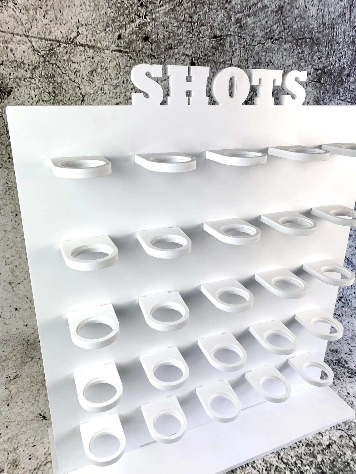 Shot Wall Shot Stand Shots Wall Various Size Options. White - Etsy
