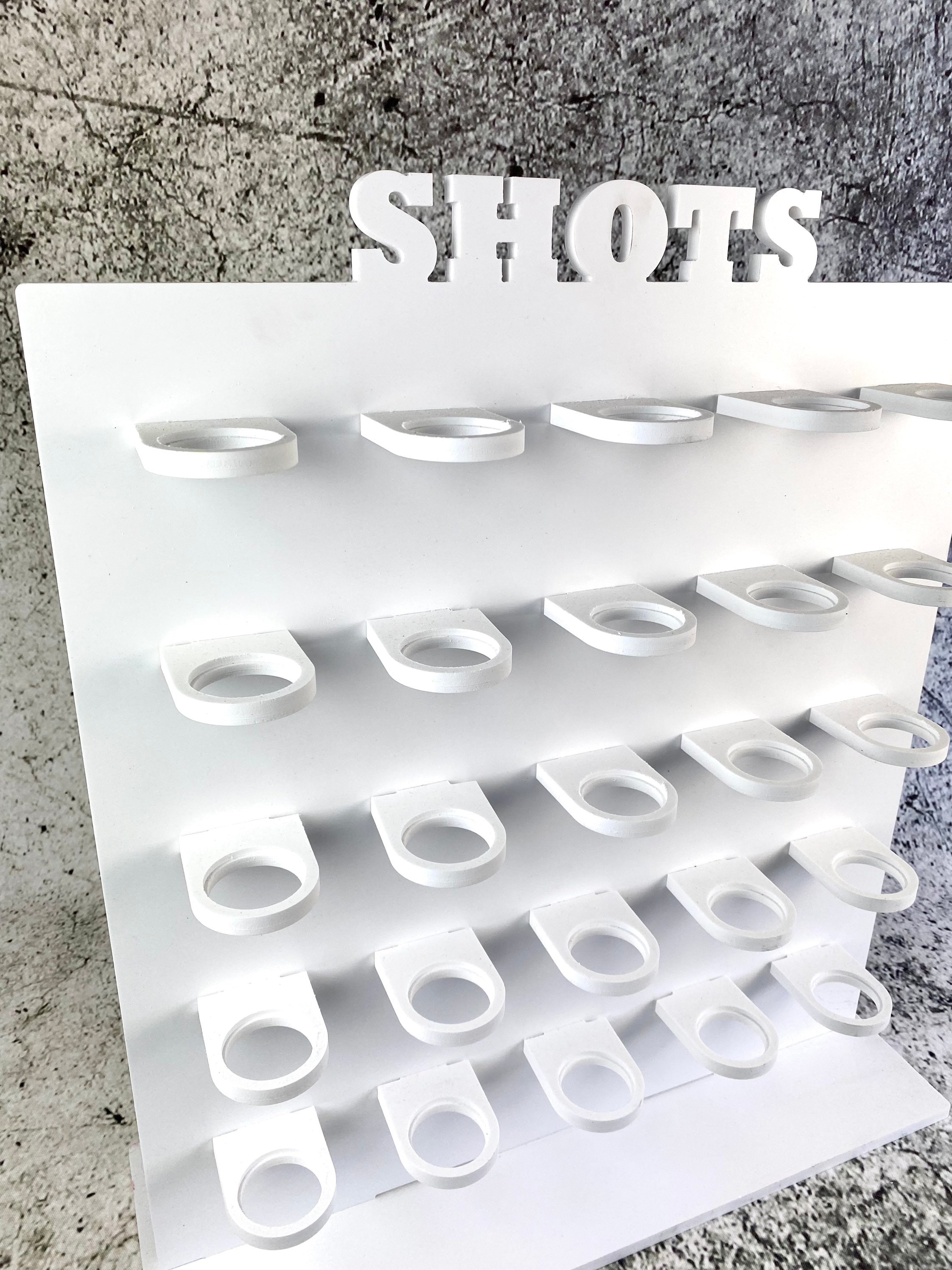 Shot Wall Shot Stand Shots Wall Various Size Options. White - Etsy