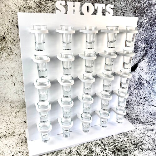 Shot Wall Shot Stand Shots Wall Various Size Options. White - Etsy
