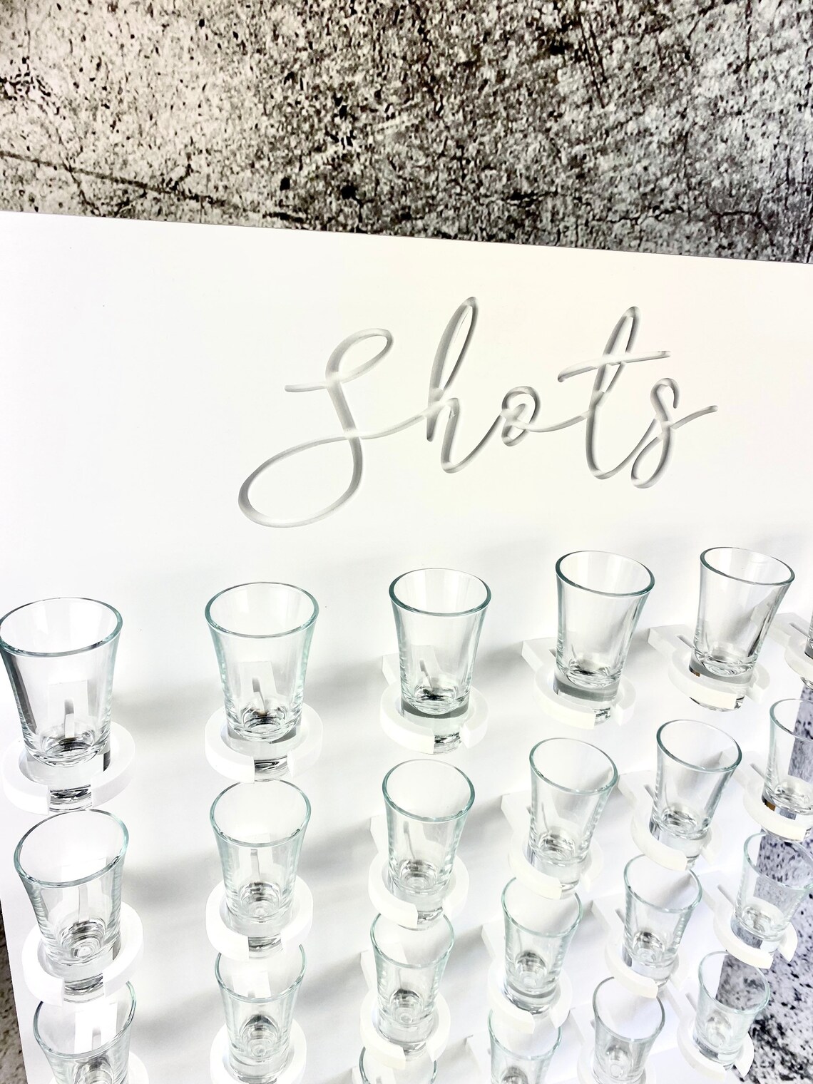 Shot Wall Shot Stand Shots Wall Various Size Options. White - Etsy Canada