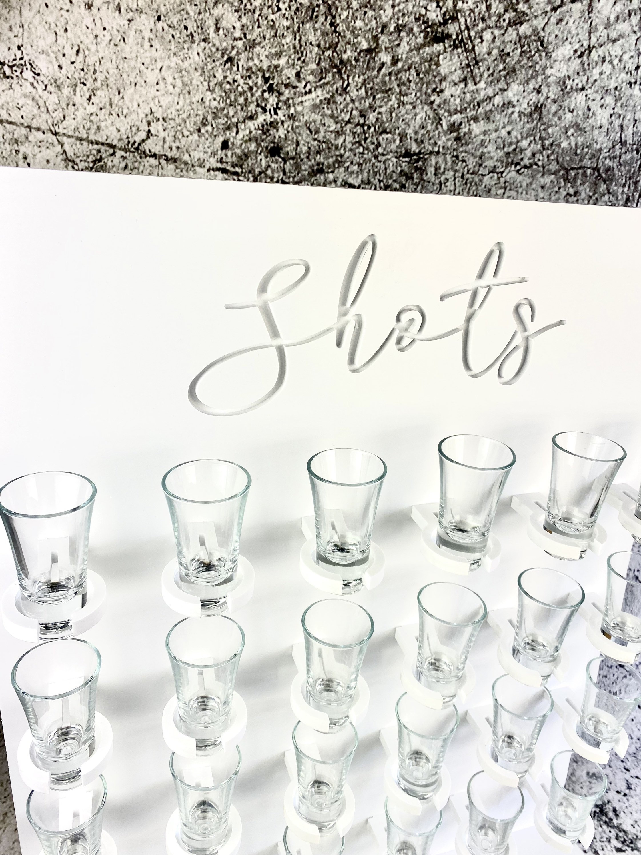 Shot Wall Shot Stand Shots Wall Various Size Options. White - Etsy Canada