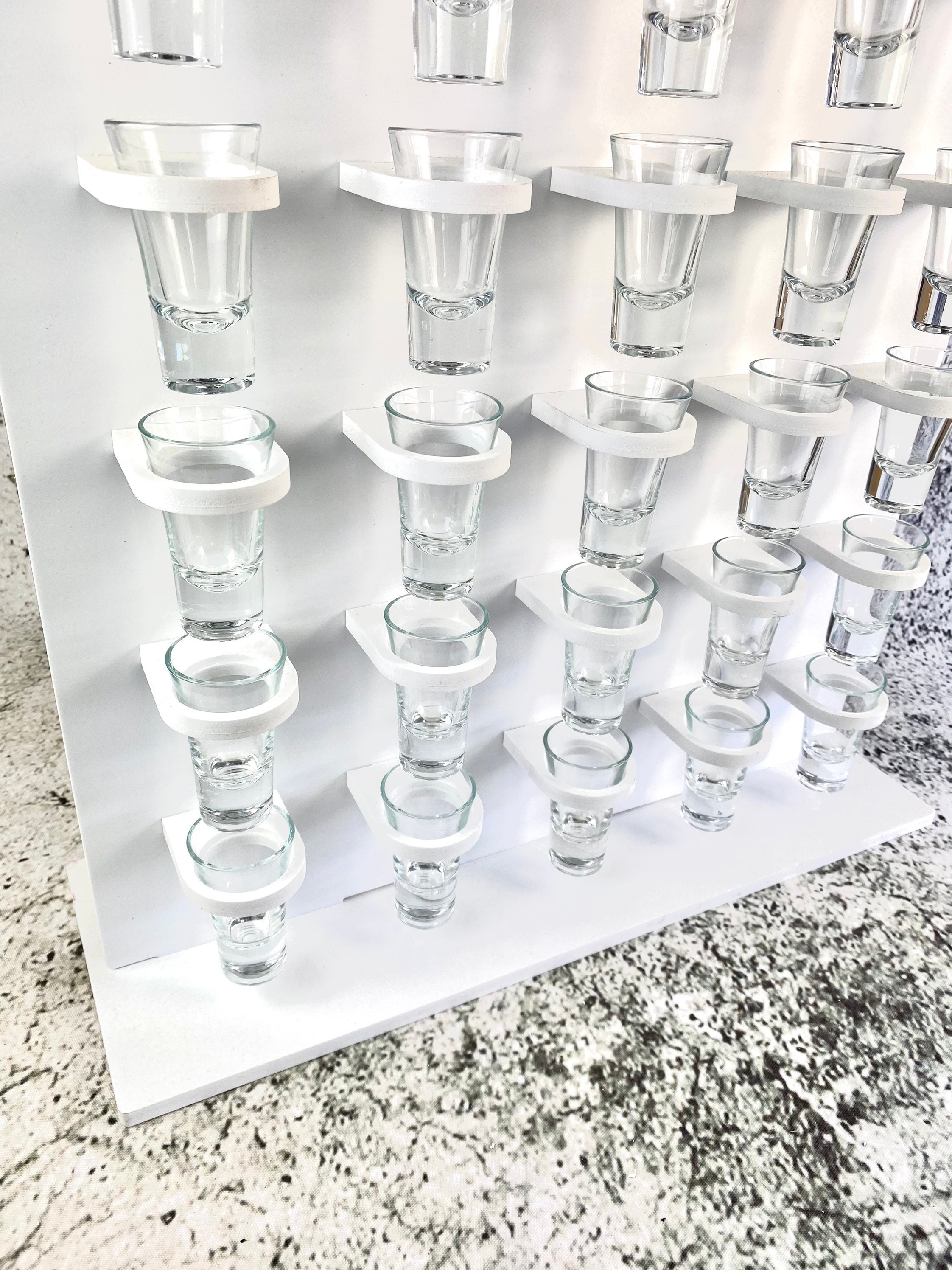 Shot Wall Shot Stand Shots Wall Various Size Options. White - Etsy