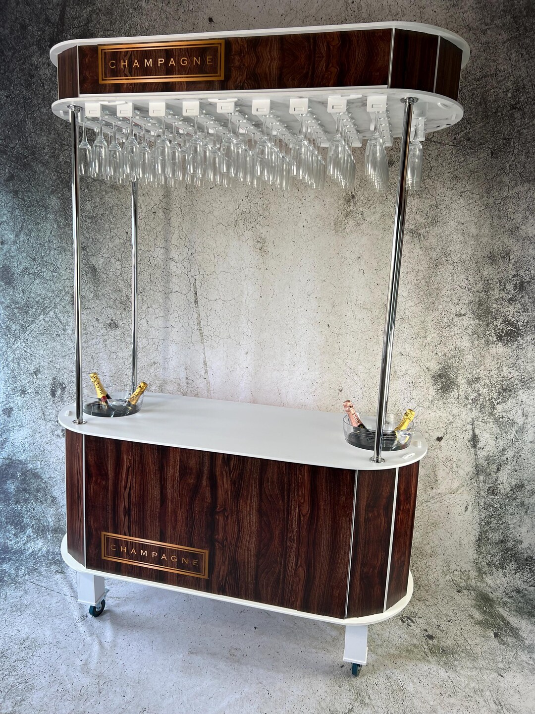 Champagne Cart, Double Cart Round End, Champagne Bar, Candy Cart ...