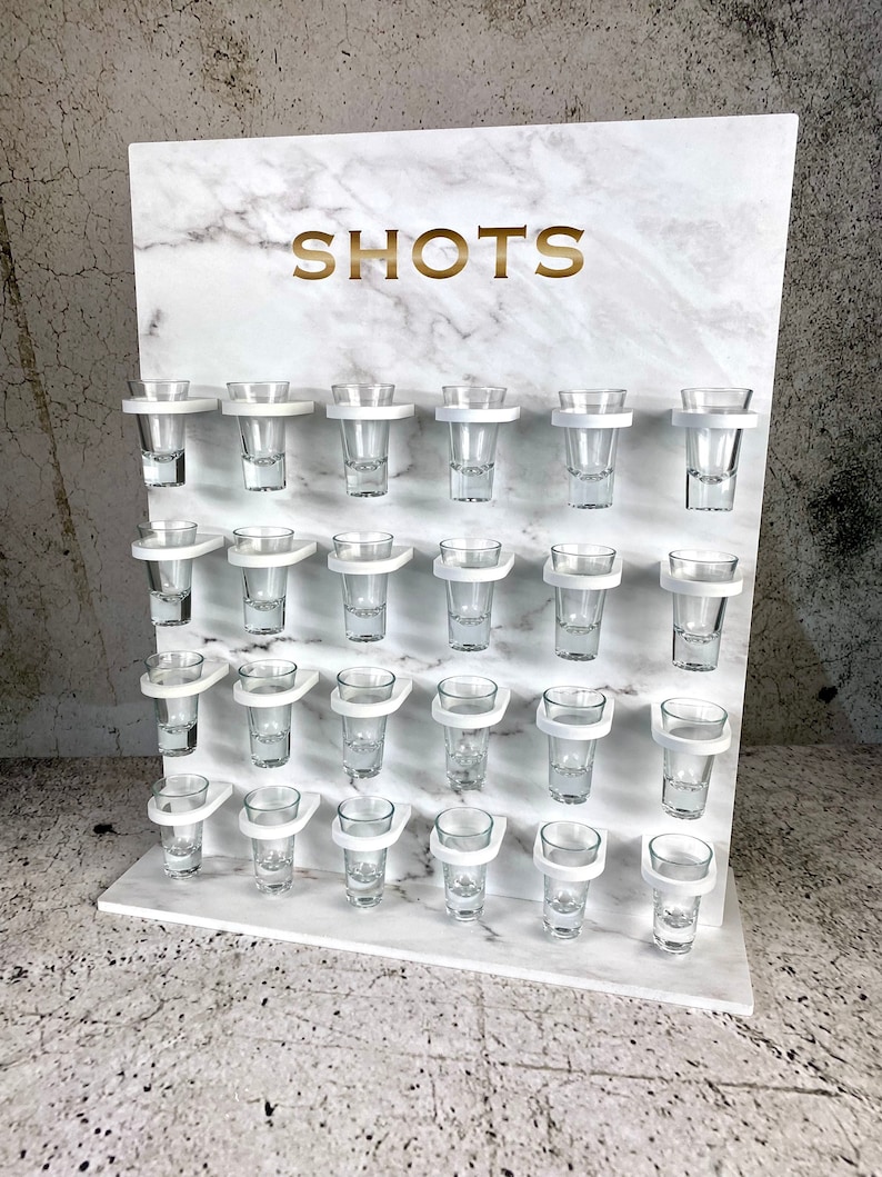 Shot Wall Shot Stand Shots Wall Various Size Options. White - Etsy
