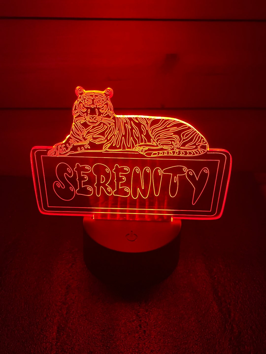 Personalized Tiger 3D Light (multi-color) - Etsy