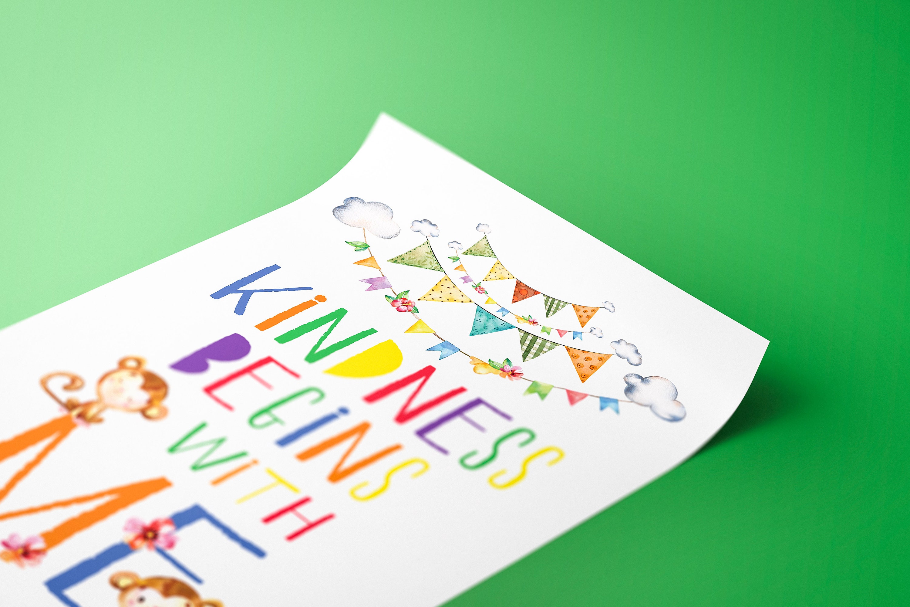 Kindness Begins With Me Quote Poster Quote Wall Art Wall - Etsy