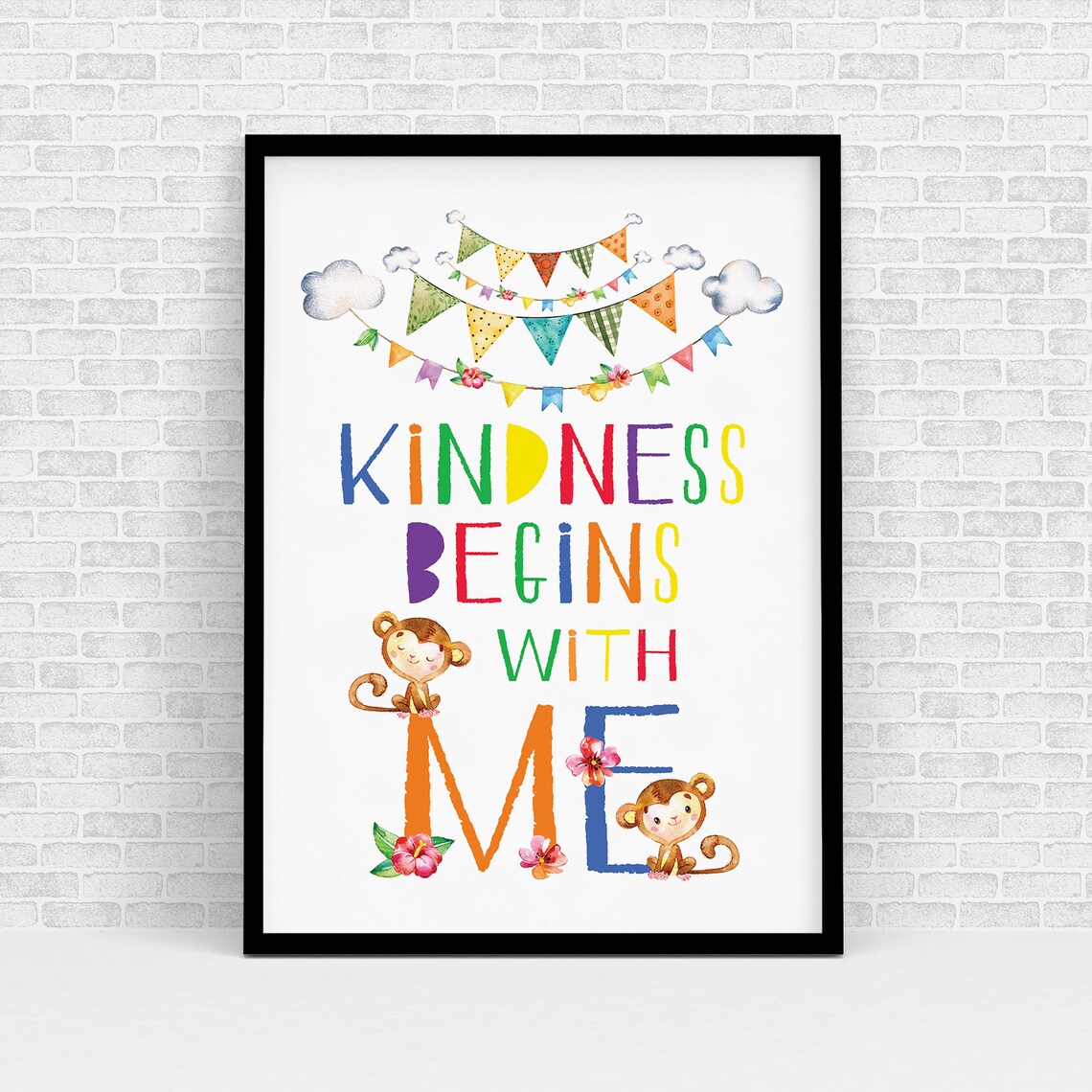 Kindness Begins With Me Quote Poster Quote Wall Art Wall - Etsy