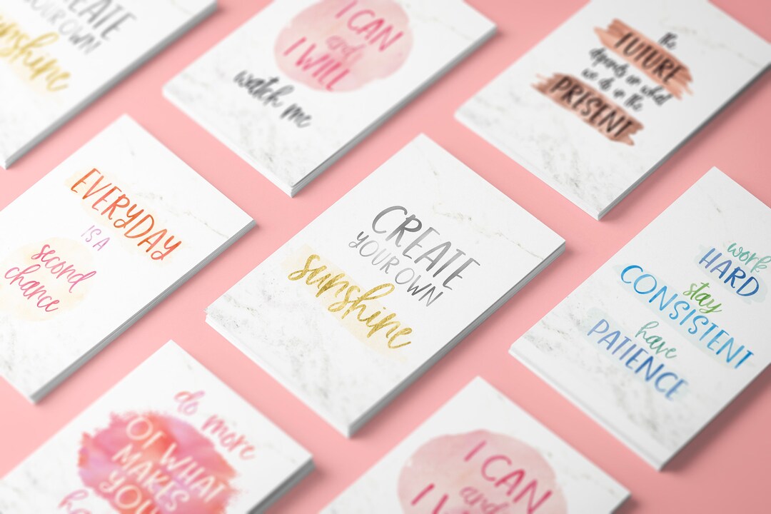 Message Cards, Wishes, Quote Cards, Gift Cards, Set of 6 Cards With ...