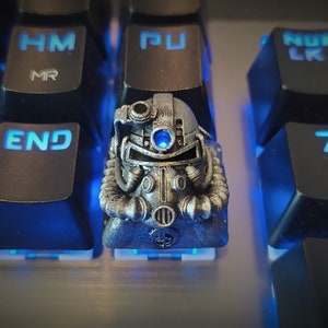 Atompunk Armor Helmet Cherry MX Artisan Keycap - Etsy
