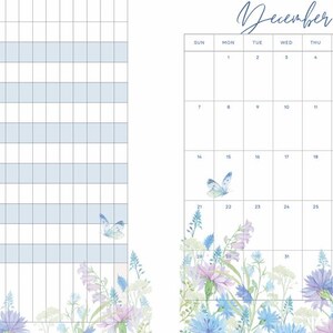 2025 Printable Monthly Planner Wildflower Theme. Meditation Black Girl ...