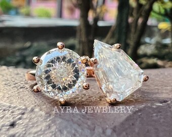 Portuguese Cut Diamond Ring - Etsy