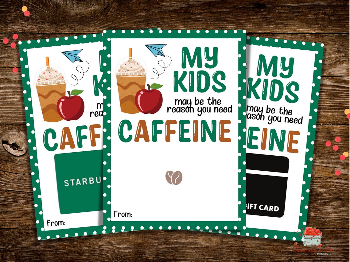 PRINTABLE Starbucks Gift Card Holder / Back to School / First - Etsy
