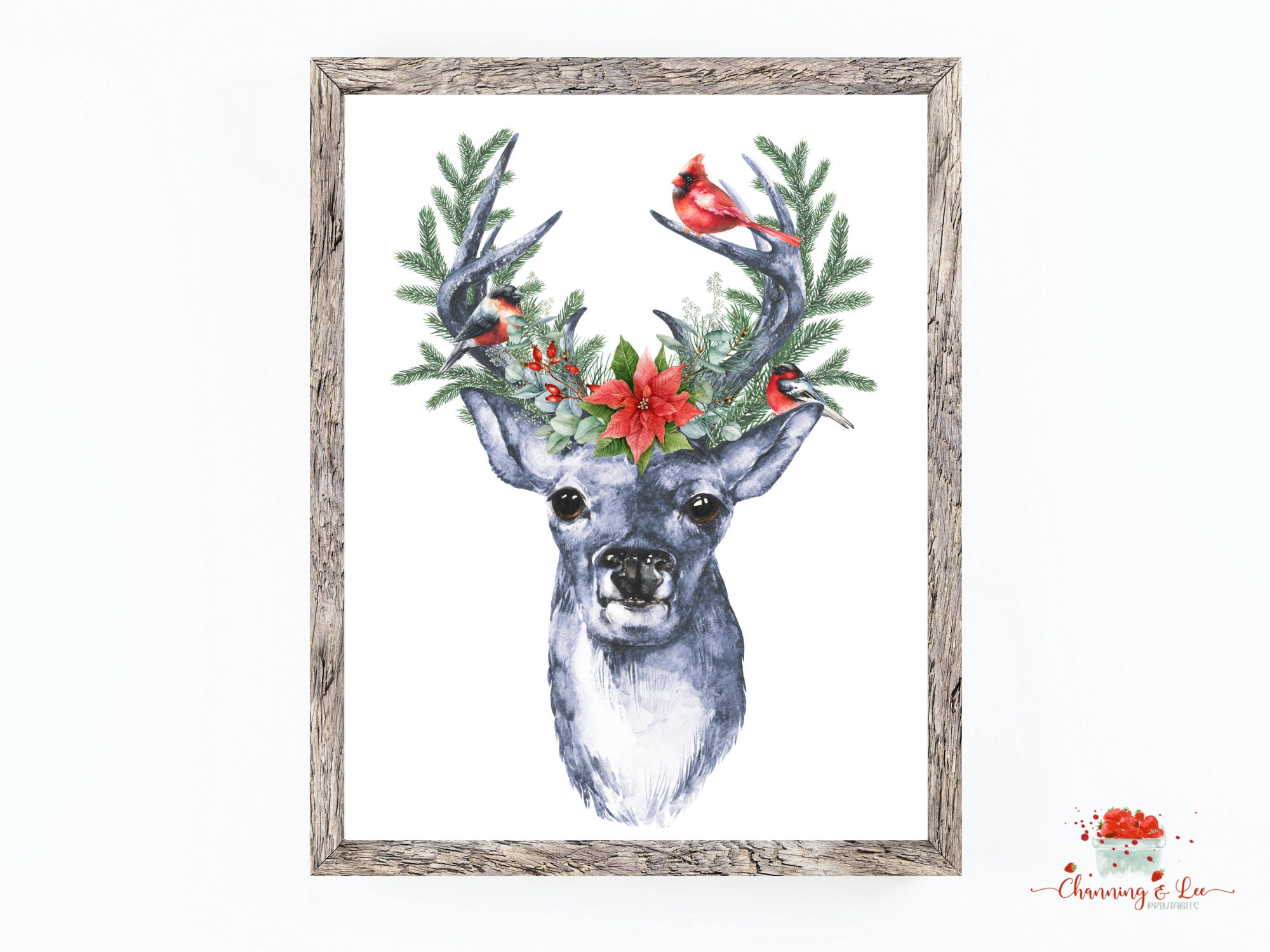 Christmas Decorations / Christmas PRINTABLE / Christmas Deer / - Etsy