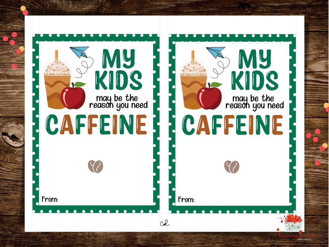 PRINTABLE Starbucks Gift Card Holder / Back to School / First - Etsy