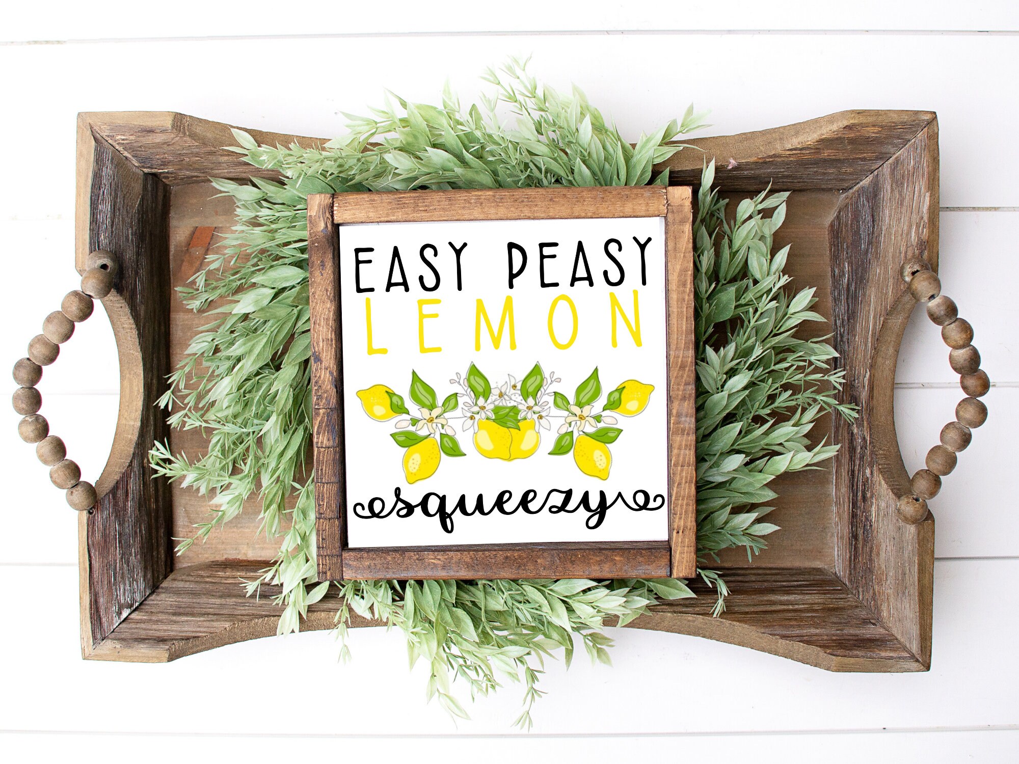 Easy Peasy Lemon Squeezy / Lemon Decor / Lemon Sign / - Etsy