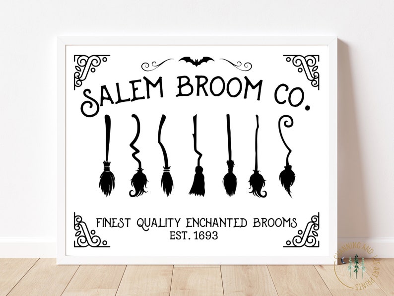 Hocus Pocus Decor / Salem Broom Company Sign / Halloween Decor - Etsy
