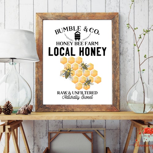 Bumblebee Art Print / Bee Decor / Bumblebee Decor / Honey / - Etsy