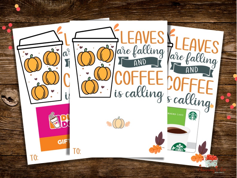 PRINTABLE Coffee Gift Card Holder / Back to School / First Day of ...